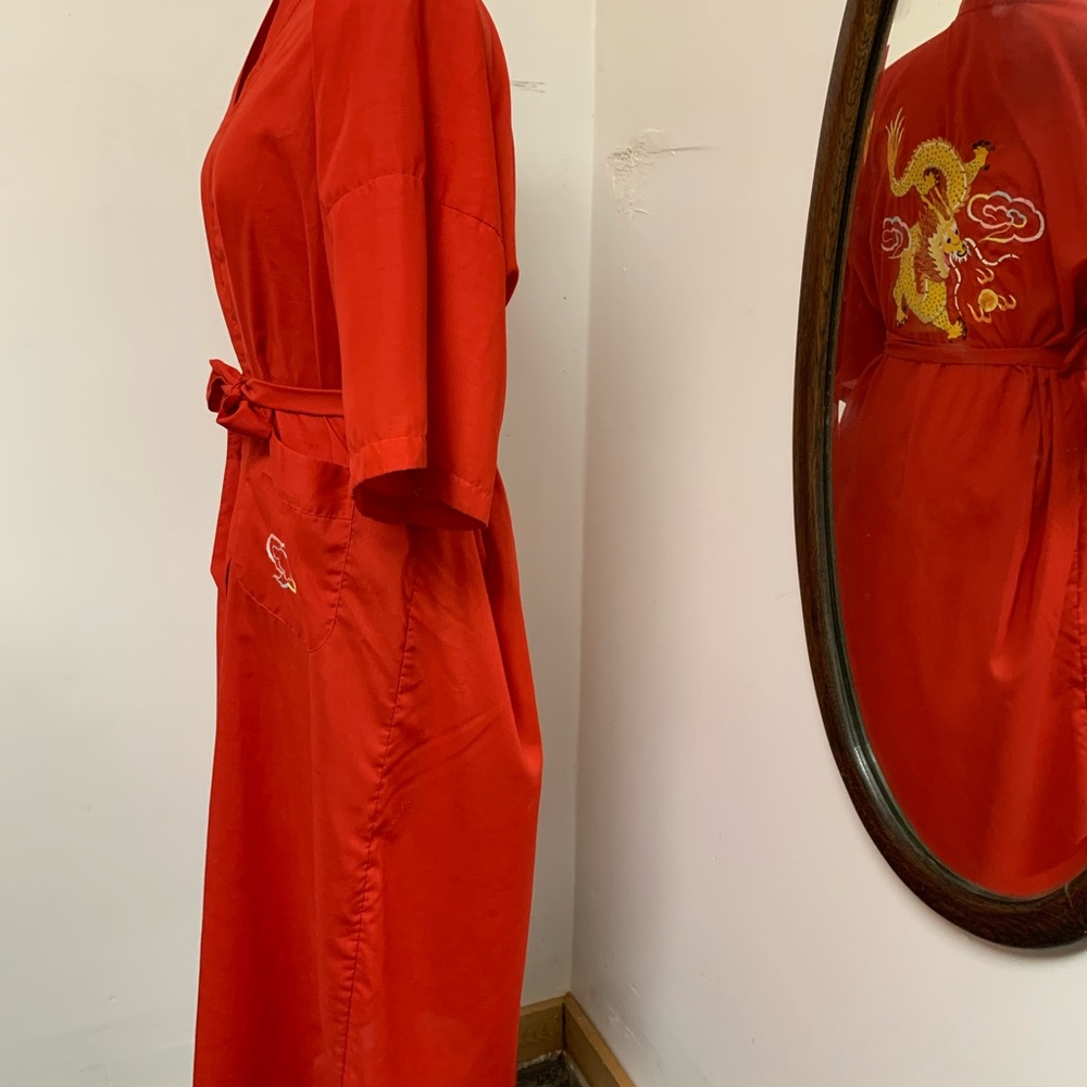 1950s Health Chinese Dragon Burlesque Robe - Gem